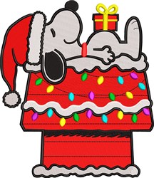 Christmas Snoopy Embroidery Design | EmbroideryDesigns.com
