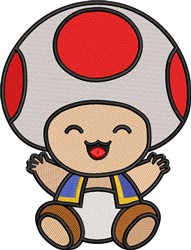 Toad Embroidery Design | EmbroideryDesigns.com