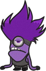 Purple Mischief Minion Embroidery Design | EmbroideryDesigns.com