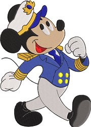 Captain's Marching Mouse Embroidery Design | EmbroideryDesigns.com