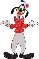 Classic Goofy Embroidery Design | EmbroideryDesigns.com