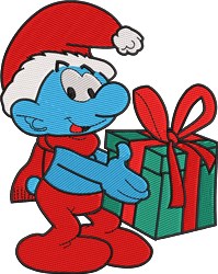 Jokey Smurf Embroidery Design | EmbroideryDesigns.com