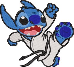 Karate Kick Stitch Embroidery Design | EmbroideryDesigns.com