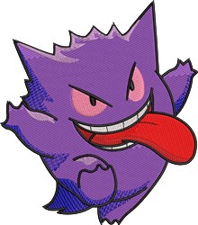 Gengar Embroidery Design | EmbroideryDesigns.com