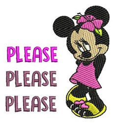 Please Minnie Embroidery Design | EmbroideryDesigns.com
