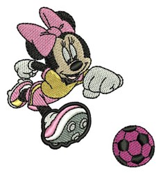 Soccer Minnie Mouse Embroidery Design | EmbroideryDesigns.com