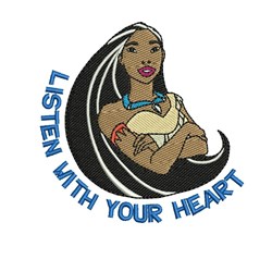 Listen With Your Heart Embroidery Design | EmbroideryDesigns.com