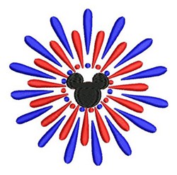 Mickey Fireworks Embroidery Design | EmbroideryDesigns.com