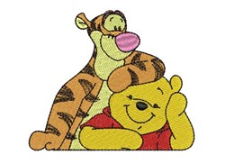 Pooh And Tigger Embroidery Design | EmbroideryDesigns.com