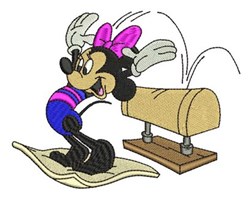 Minnie Mouse Gymnast Embroidery Design | EmbroideryDesigns.com