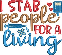 I Stab People Embroidery Design | EmbroideryDesigns.com