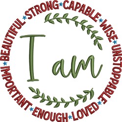 I Am Embroidery Design | EmbroideryDesigns.com