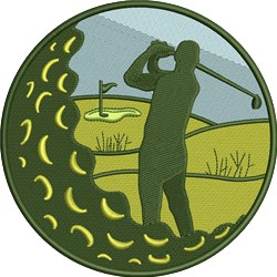 Golf Ball Embroidery Design | EmbroideryDesigns.com