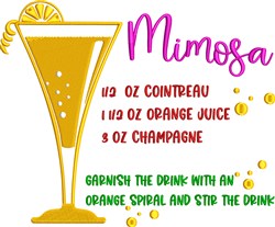 Mimosa Embroidery Design | EmbroideryDesigns.com