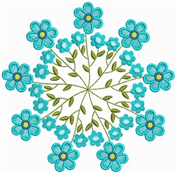 Blue Flowers Embroidery Design | EmbroideryDesigns.com