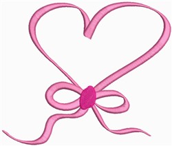 Heart Ribbon Embroidery Design | EmbroideryDesigns.com