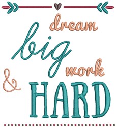 Dream Big Embroidery Design | EmbroideryDesigns.com