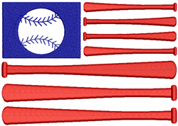 Baseball Flag Embroidery Design | EmbroideryDesigns.com