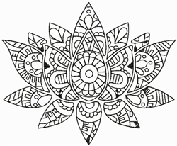 Mandala Lotus Embroidery Design | EmbroideryDesigns.com
