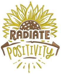 Radiate Positivity Embroidery Design | EmbroideryDesigns.com