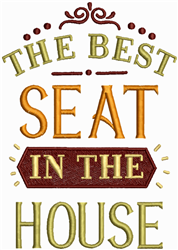 The Best Seat Embroidery Design | EmbroideryDesigns.com