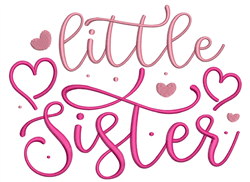 Little Sister Embroidery Design | EmbroideryDesigns.com