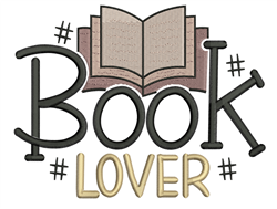Book Lover Embroidery Design | EmbroideryDesigns.com