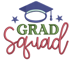 Grad Squad Embroidery Design | EmbroideryDesigns.com