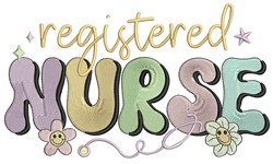 Registered Nurse Embroidery Design | EmbroideryDesigns.com