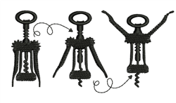 Corkscrews Embroidery Design | EmbroideryDesigns.com