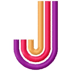 Retro Letter J Embroidery Design | EmbroideryDesigns.com
