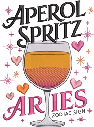 Aperol Aries Delight Embroidery Design | EmbroideryDesigns.com