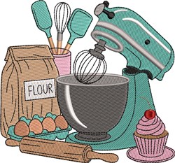 Baking Embroidery Design | EmbroideryDesigns.com