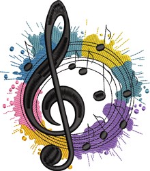 Music Splash Embroidery Design | EmbroideryDesigns.com