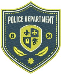Police Department Badge Embroidery Design | EmbroideryDesigns.com