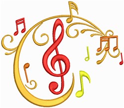 Music Notes Embroidery Design | EmbroideryDesigns.com
