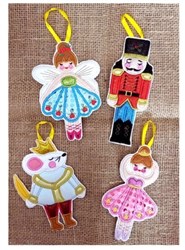 ITH Nutcracker Ornaments Embroidery Design | EmbroideryDesigns.com