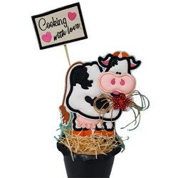 ITH Cow - Cooking with Love Embroidery Design | EmbroideryDesigns.com