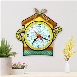 ITH Tea Pot Clock Embroidery Design | EmbroideryDesigns.com