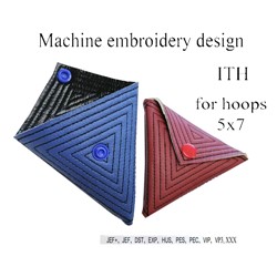 ITH Coin Wallet Embroidery Design | EmbroideryDesigns.com