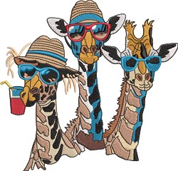 Giraffes Embroidery Design | EmbroideryDesigns.com