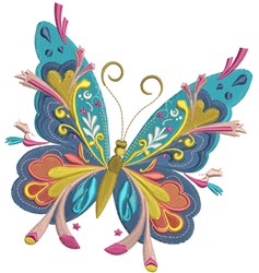 Fancy Butterfly Embroidery Design | EmbroideryDesigns.com