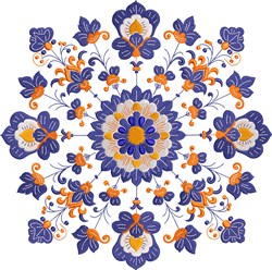 Quilt Block Flowers Embroidery Design | EmbroideryDesigns.com