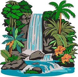Waterfall Embroidery Design | EmbroideryDesigns.com