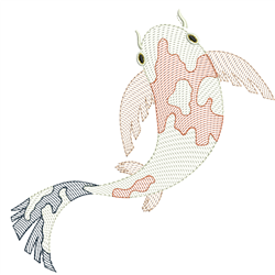 Koi Fish Embroidery Design | EmbroideryDesigns.com