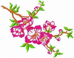 Cherry Blossoms Embroidery Design | EmbroideryDesigns.com