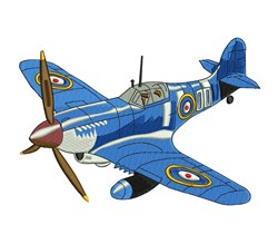 Supermarine Spitfire Embroidery Design | EmbroideryDesigns.com