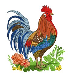 Rooster Embroidery Design | EmbroideryDesigns.com