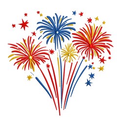 Fireworks Embroidery Design | EmbroideryDesigns.com