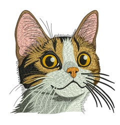 Tabby Cat Embroidery Design | EmbroideryDesigns.com